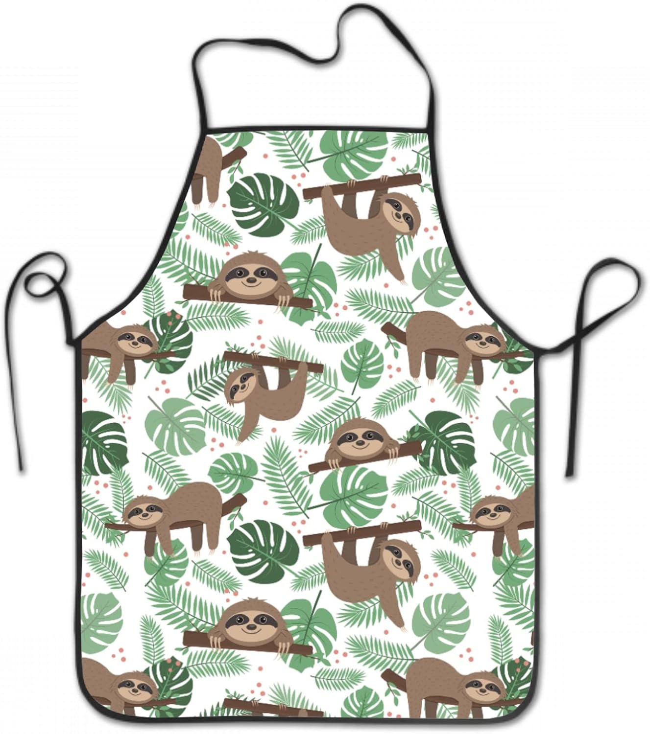 Amazon.com: Cafl Cute Sloth Apron for Men Women,Tropical Leaf Aprons ...