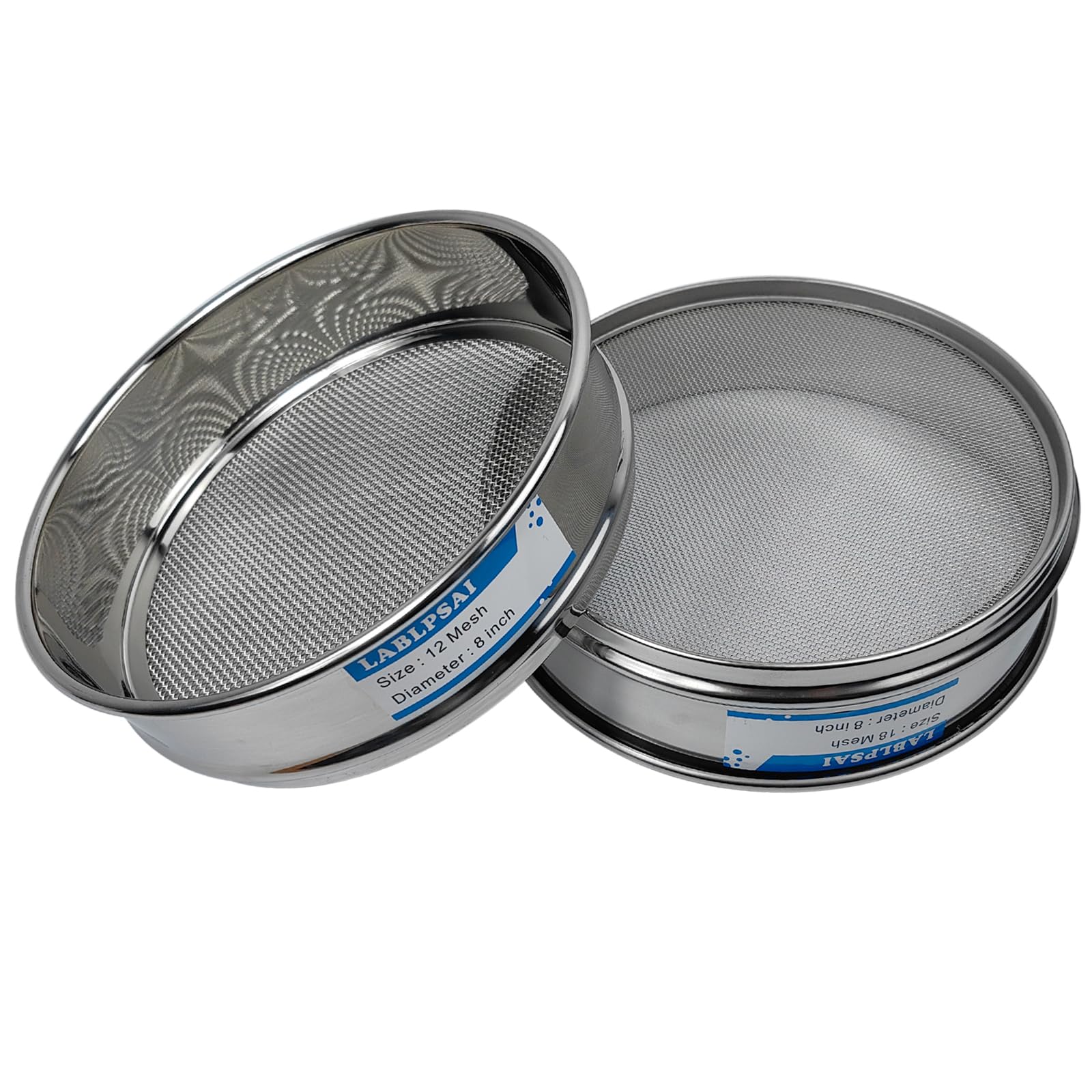 Snapklik.com : 12 Mesh Lab Sieves 8" Diameter 304 Stainless Steel Wire ...