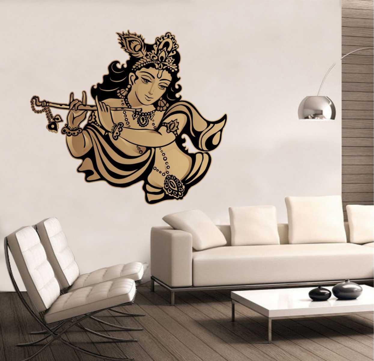 Buy Rawpockets Decal ' Lord Krishna Flute Singing ' (Material - PVC ...