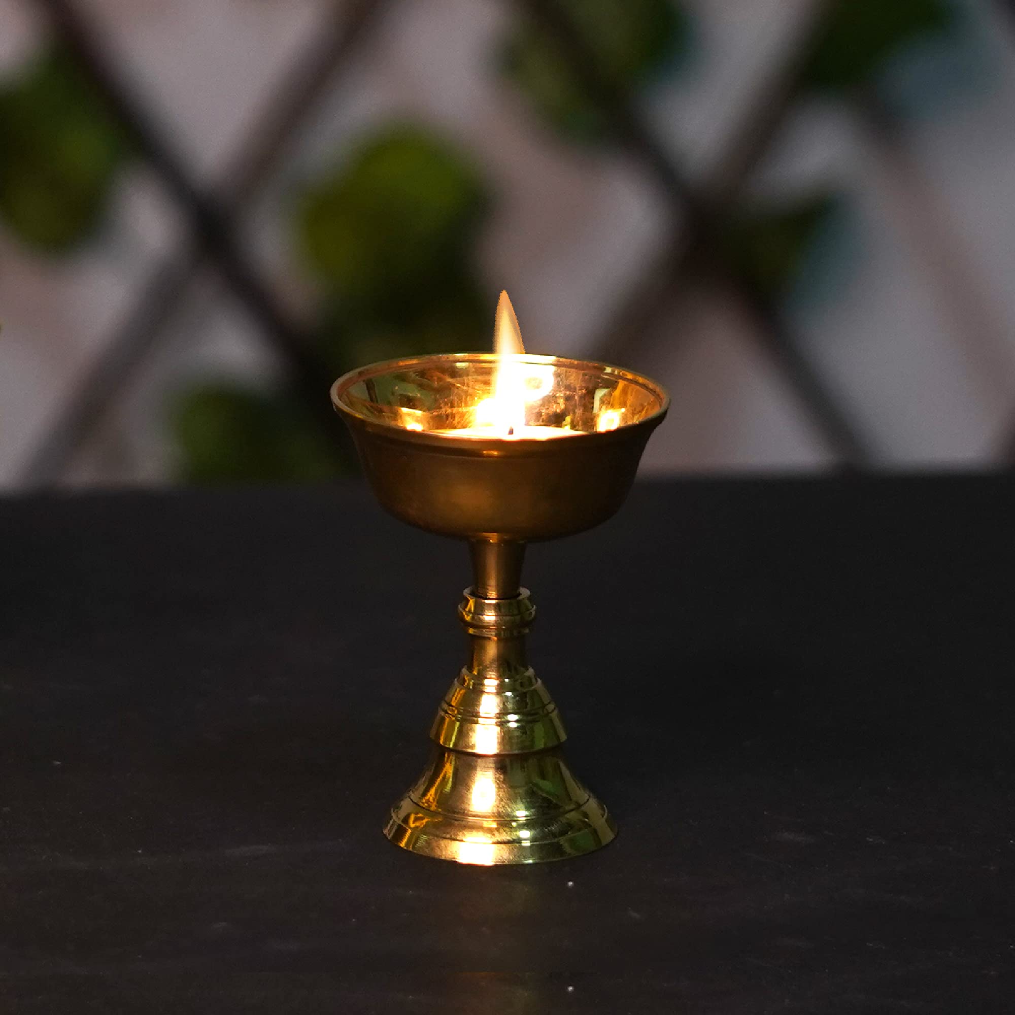 Buy Shubhkart Pyali Stand / Akhand Jyot Brass Diya/Puja Deepak/deep ...