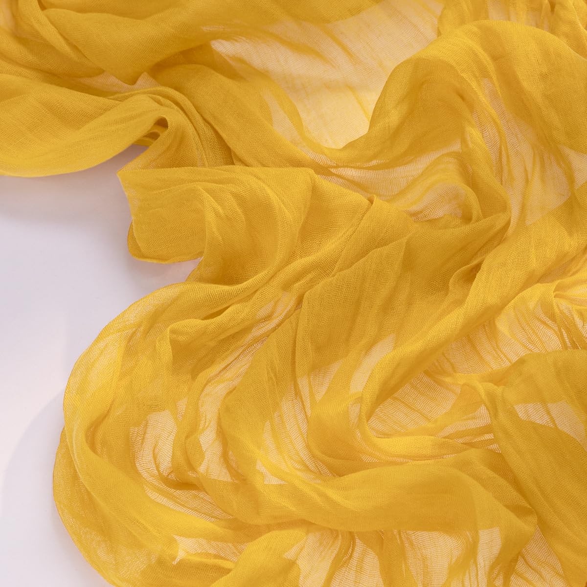 Snapklik.com : Gold Yellow Table Runner Spring Easter Cheesecloth Table ...
