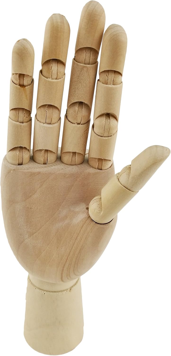 Amazon.com: Wooden Pine Movable Hand Joint Model for Art Mannequin ...