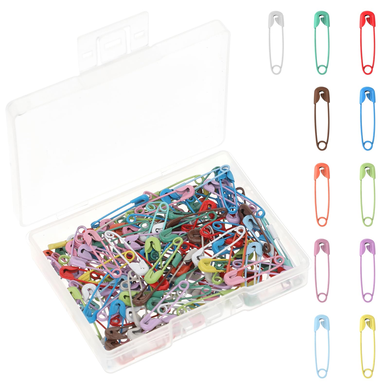 Amazon.com: 120 Pcs Color Safety Pins, 19mm Tiny Safety Pins Small ...