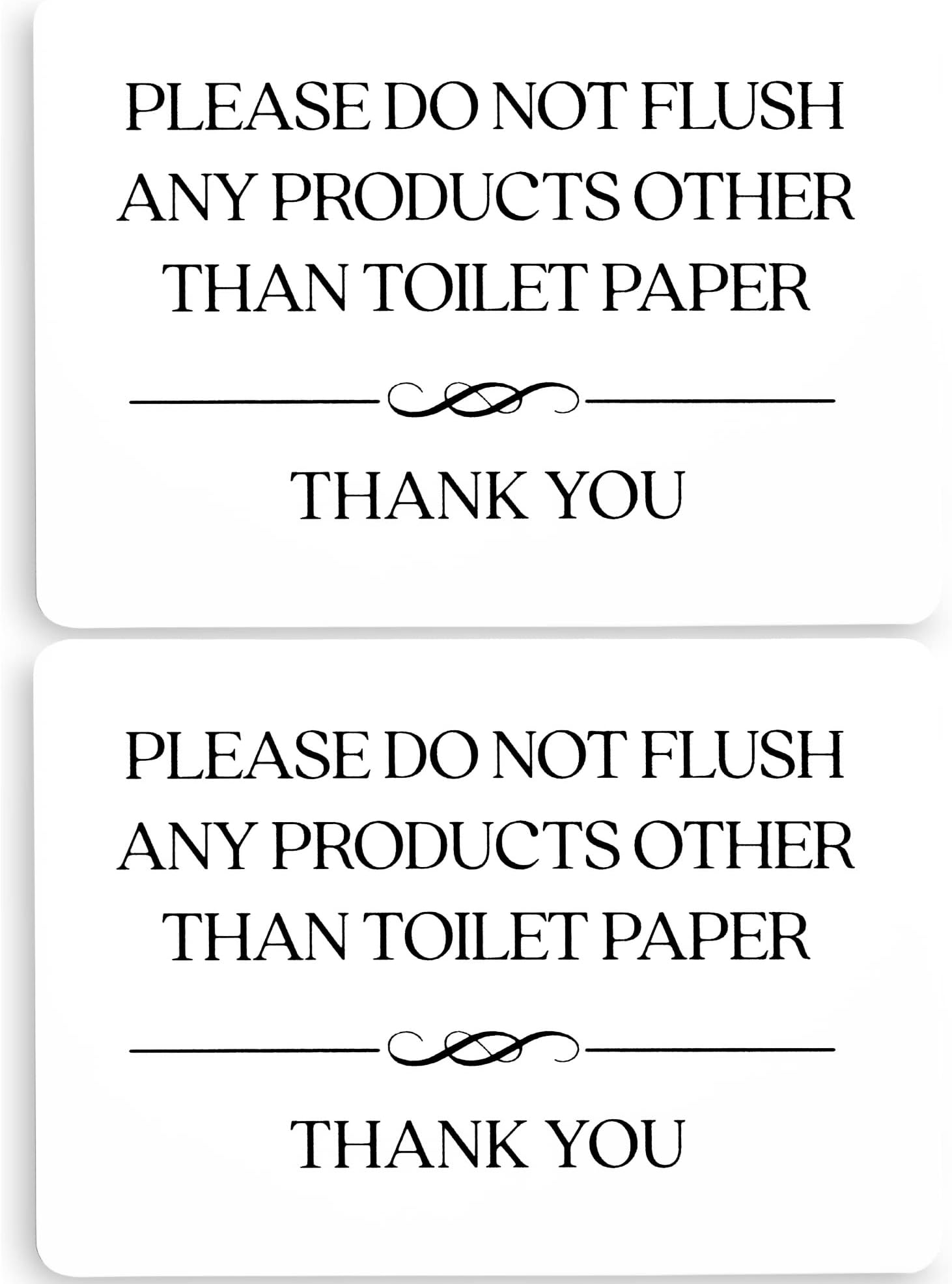 Amazon.com: Do Not Flush Toilet Sign 2-Pack (White Acrylic 5 x 3.5 in ...