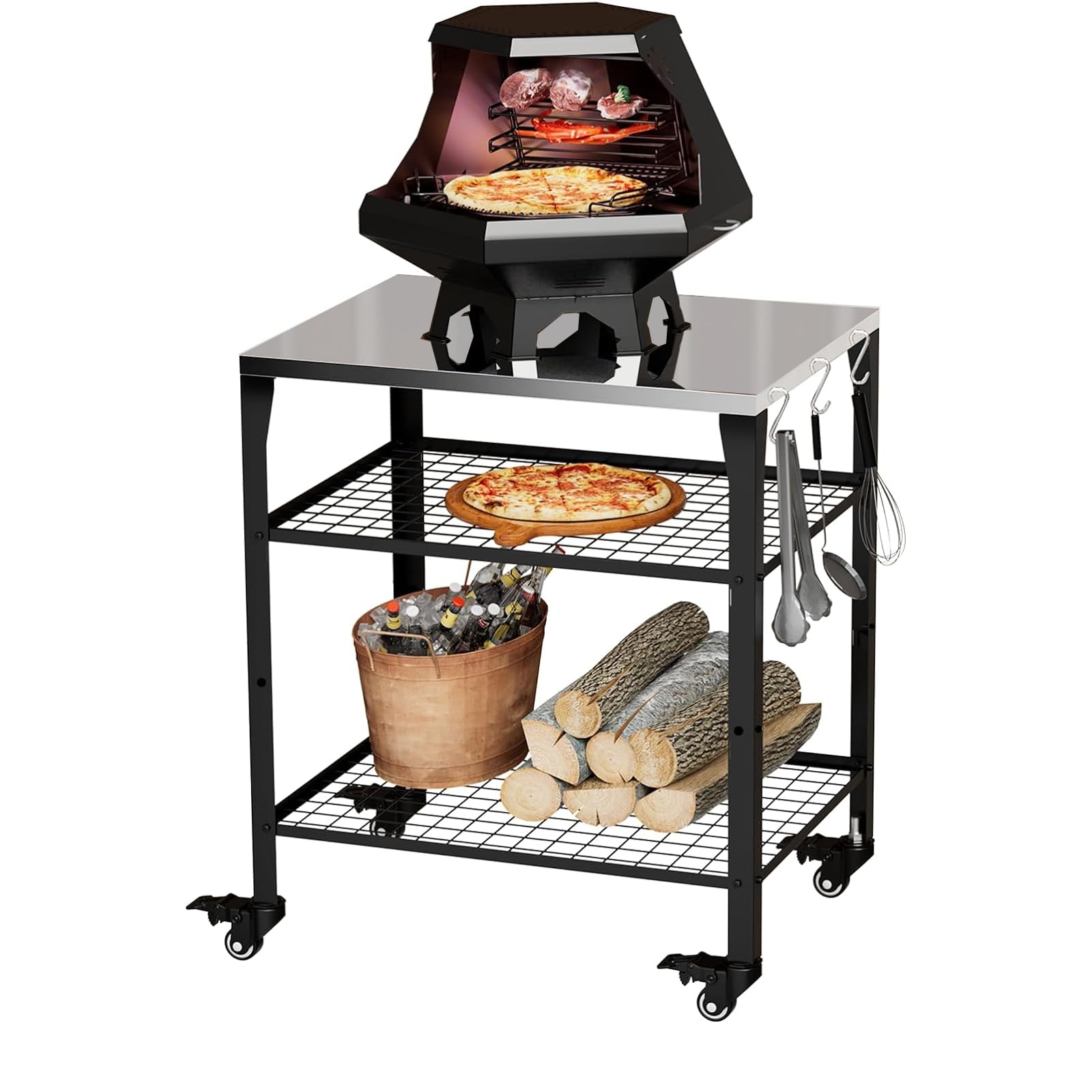 Grill Tables For Outside Stainless Steel Pizza Oven Table Fo Ooni Pizza ...