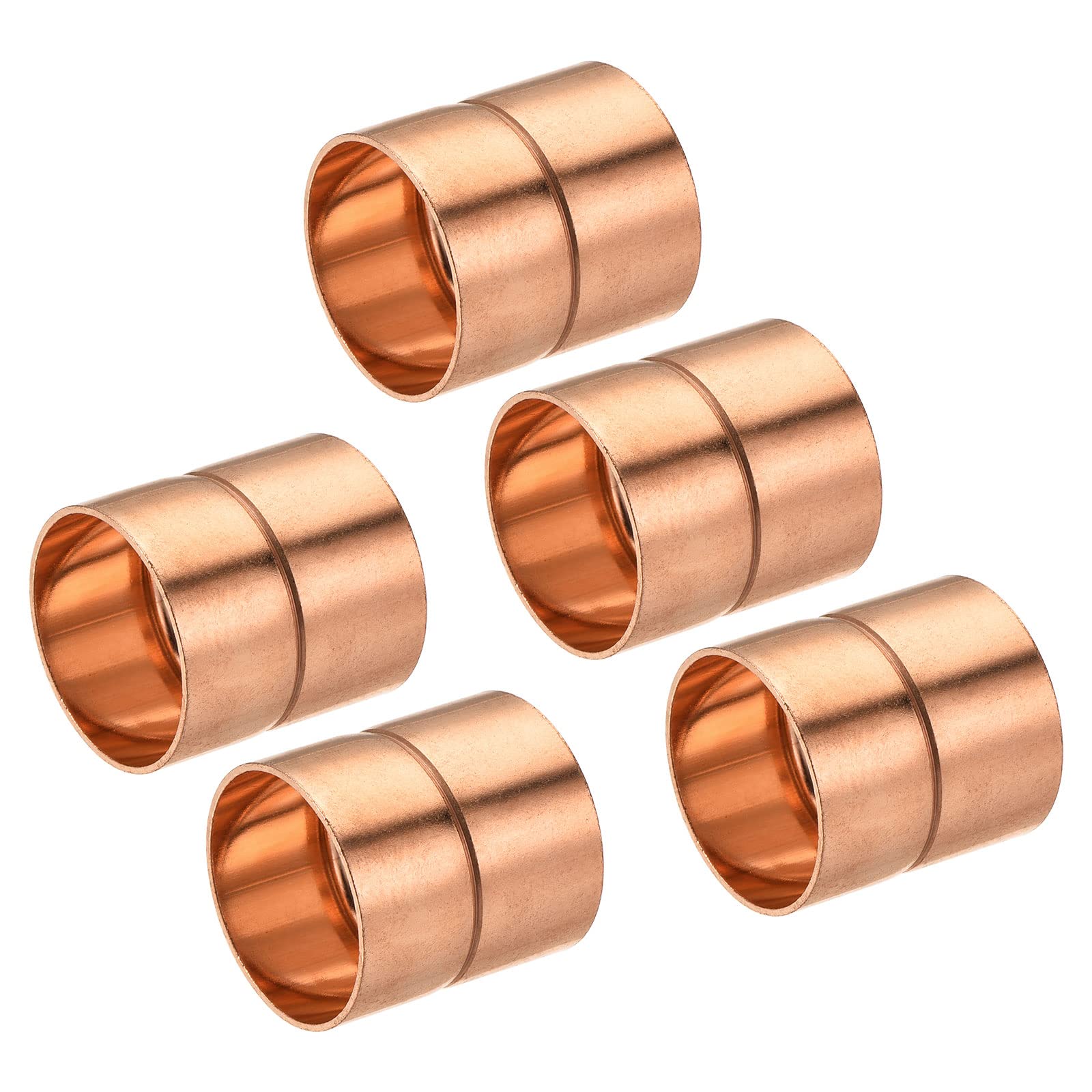 Buy MECCANIXITY Copper Pipe Coupling 28.6mm Straight Connecting Adapter ...