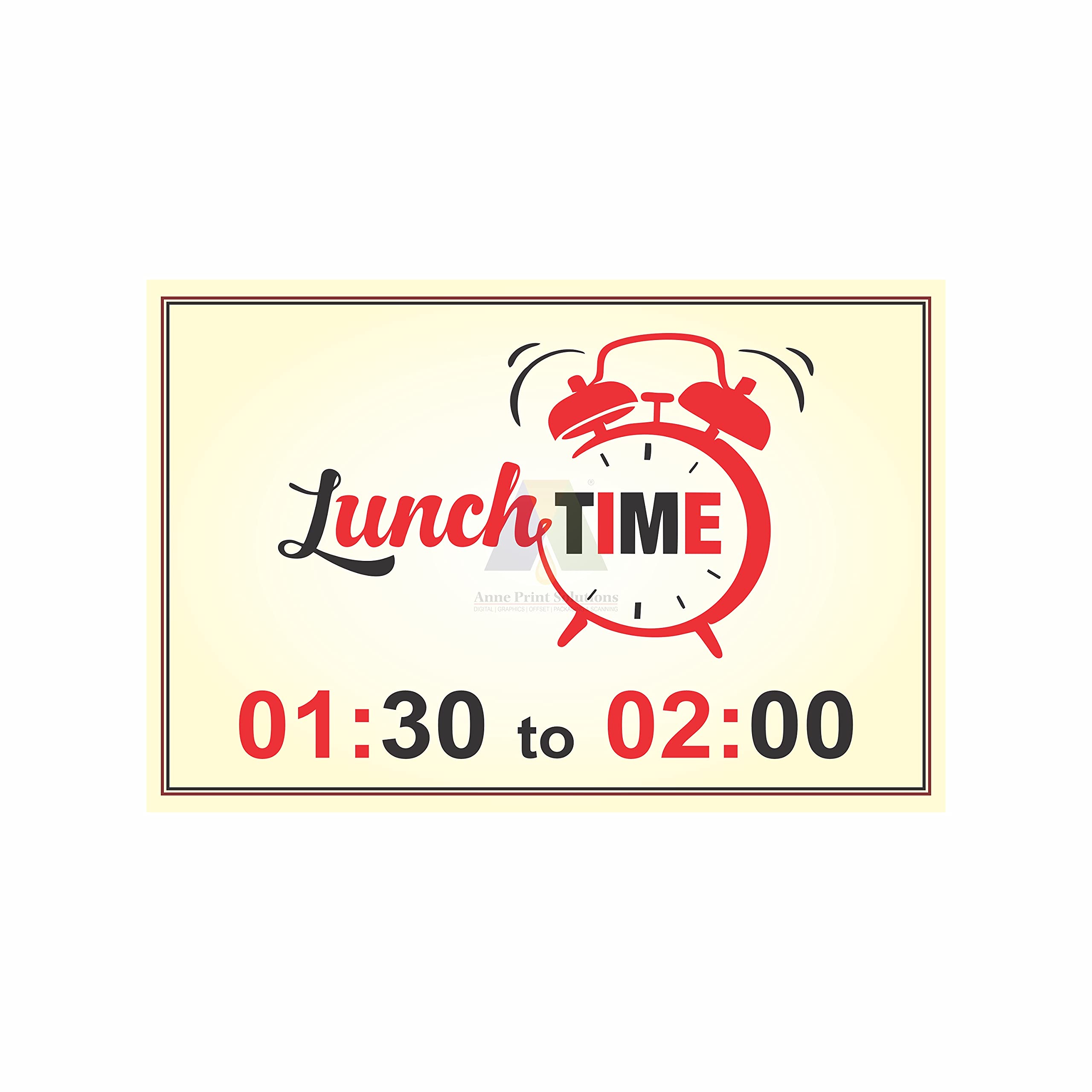 Anne Print Solutions® Lunch Time Stickers 1 : 00 to 1 :30 for Offices ...
