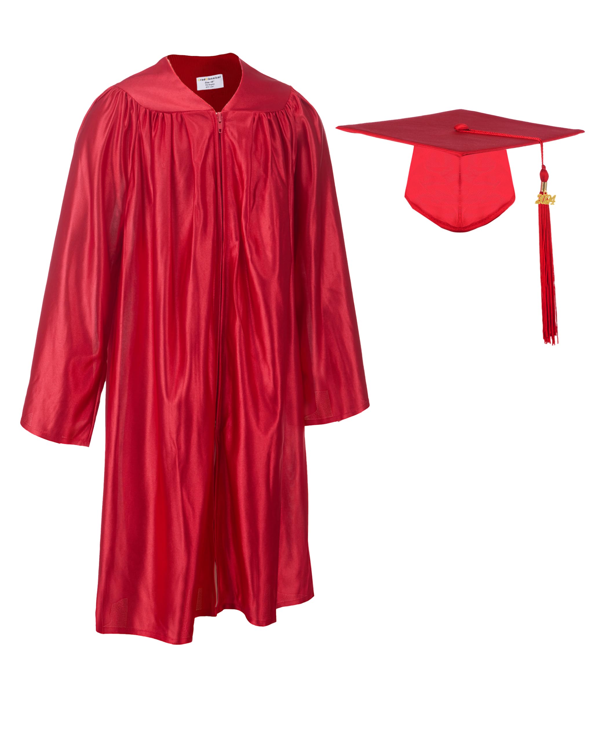 Snapklik.com : GradClassical Unisex Shiny Graduation Gown Cap Tassel ...