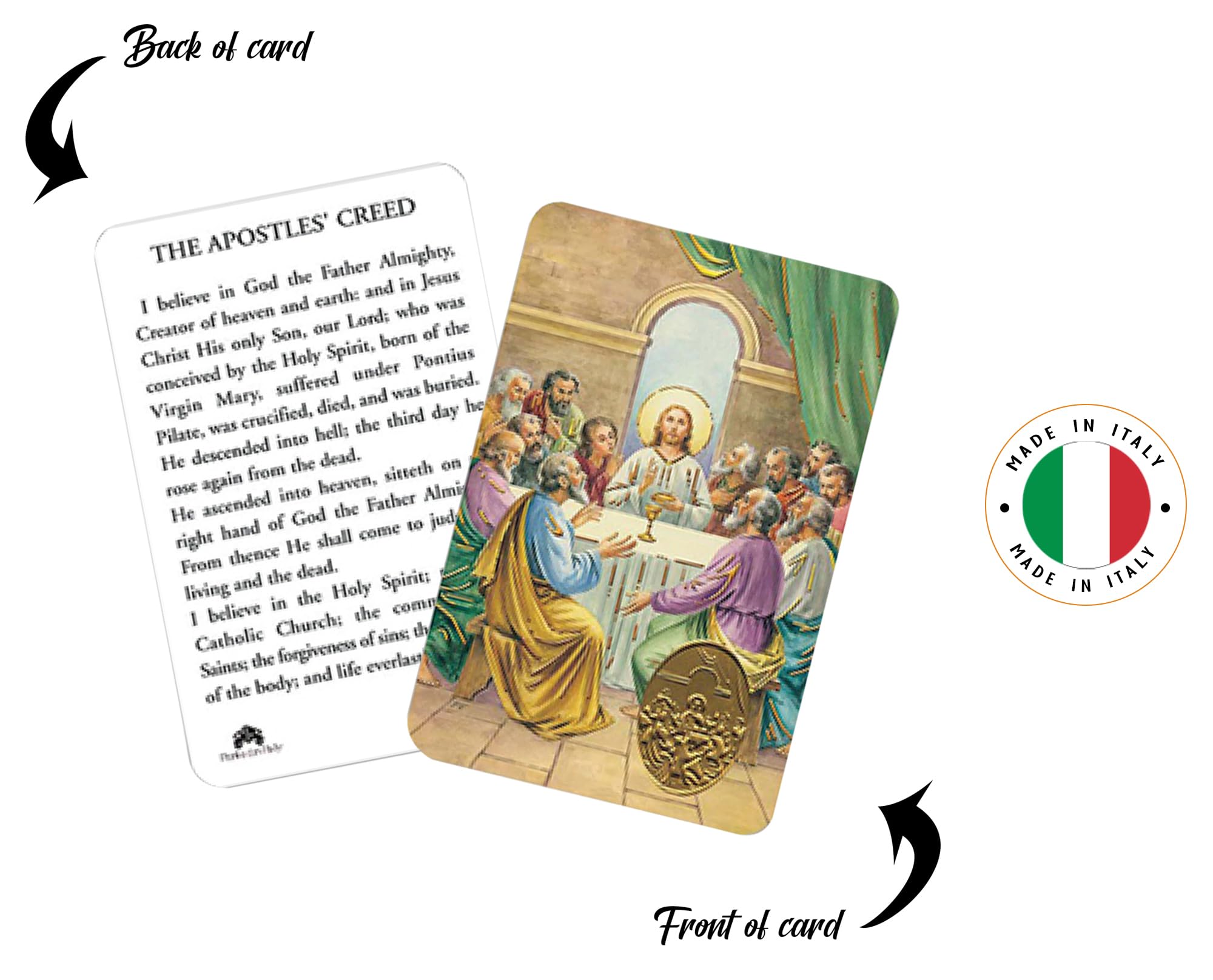 Snapklik.com : Apostles Creed Card - 5 Laminated Apostle Creed Holy Cards