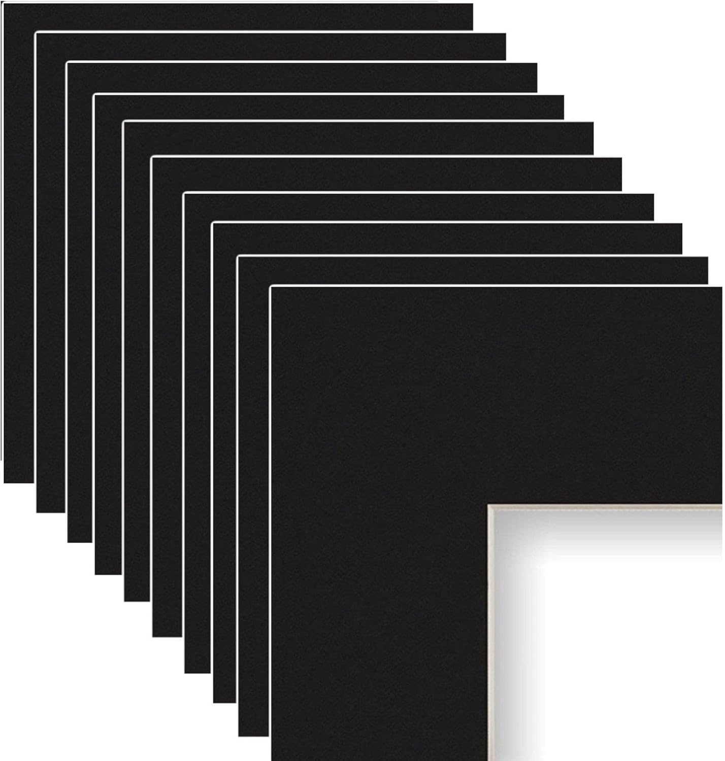 Amazon.com: Frame Amo 10x12 Black Mat for Picture Frame, Bevel Cut 5 ...