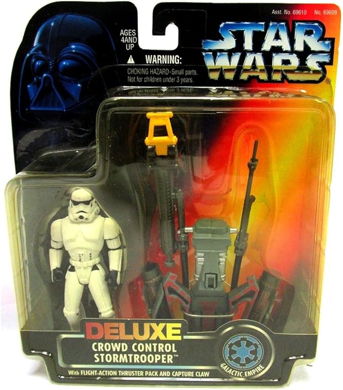 Amazon.com: Star Wars Deluxe Crowd Control Stormtrooper with Flight ...