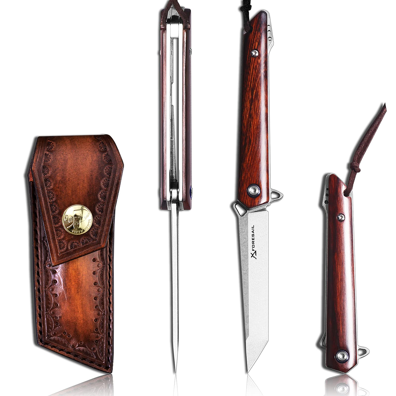 Buy FORESAIL-Austria M390 Steel folding 4'' Pocket mini Blade Flipper ...