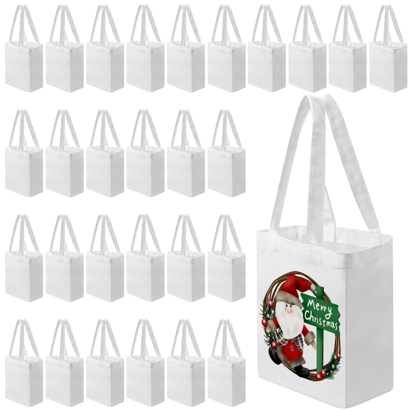 Amazon.com: VZZNN 30Pcs Mini Canvas Tote Bag Bulk,Sublimation Tote Bags ...