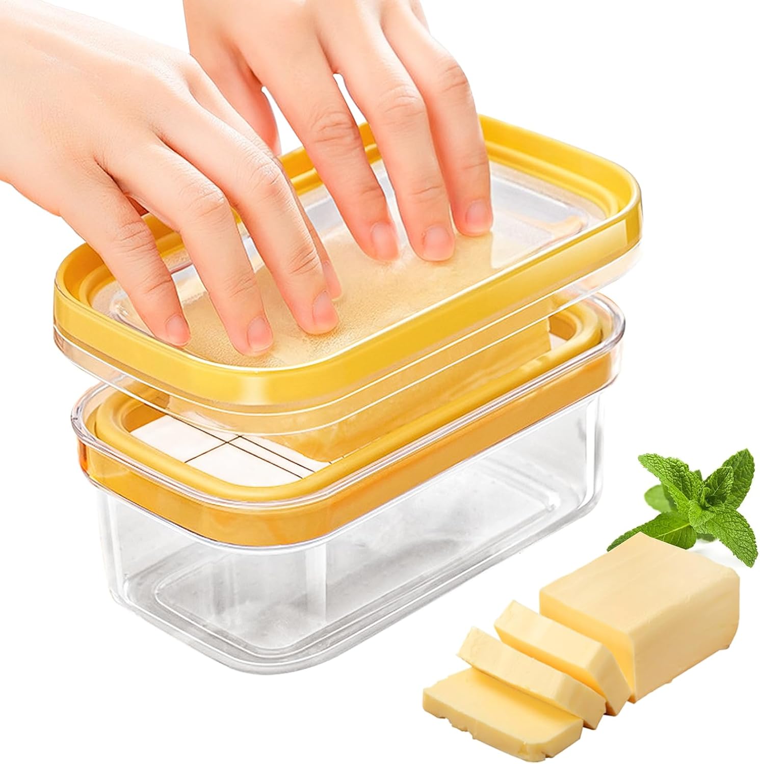 MLKLDOU Butter Slicer Cutter Stainless Steel-Butter Dish Container with ...