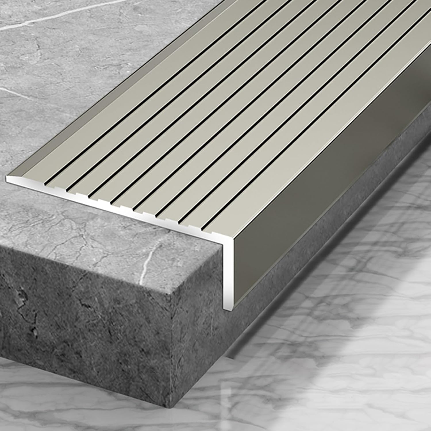 Amazon.com: UHRLGHS 3in Wide Aluminum Stair Nosing Edge Trim, Indoor ...