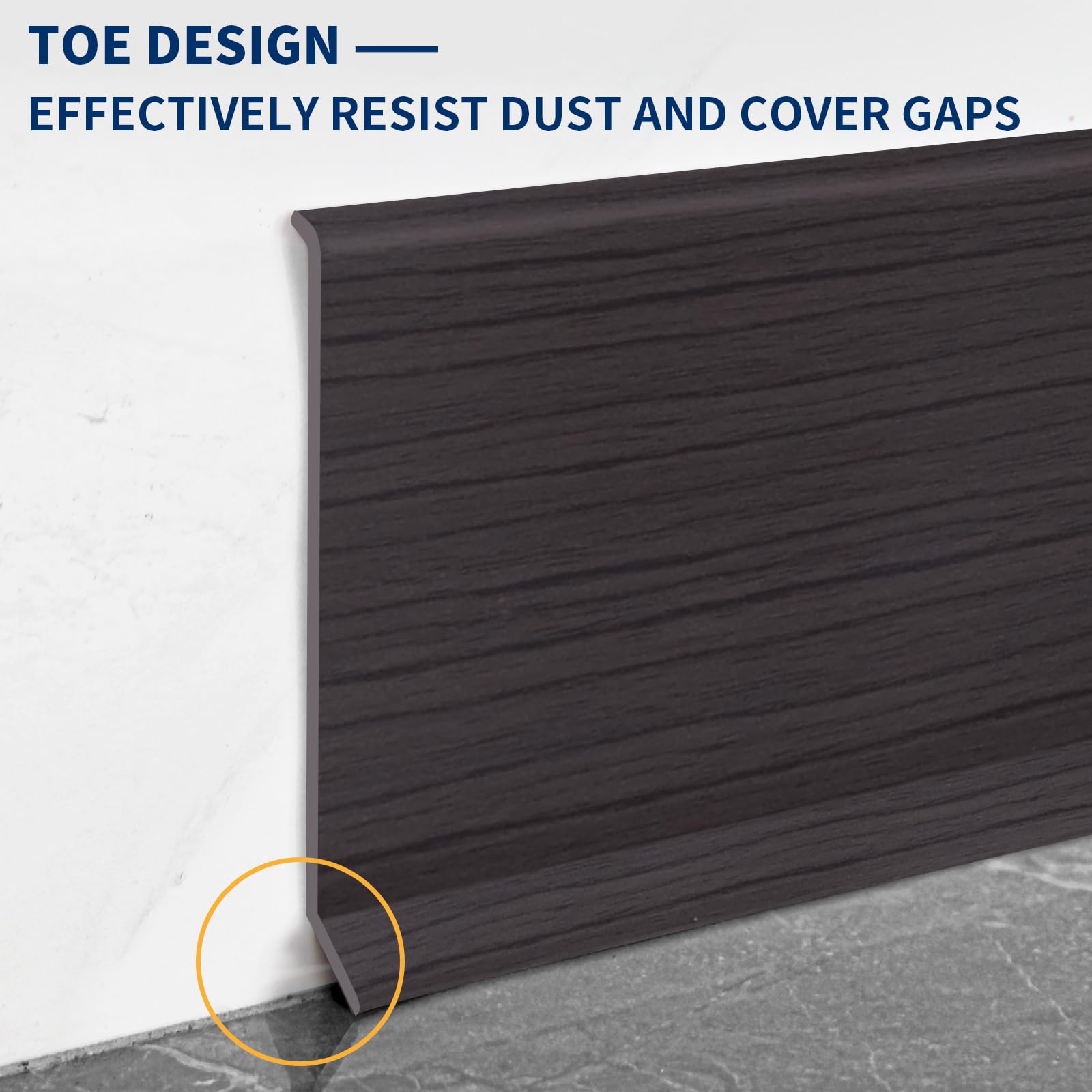 Snapklik.com : Heonay Flexible Baseboard Molding Trim 4 Inch Self ...