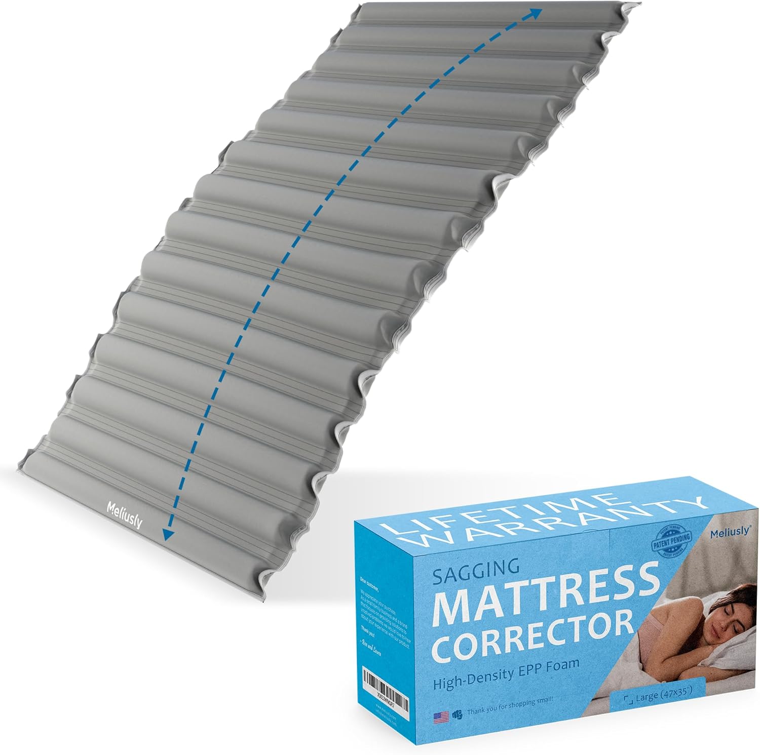Meliusly® Sagging Mattress Support Pad (47x35'' - Large) Patent Pending ...
