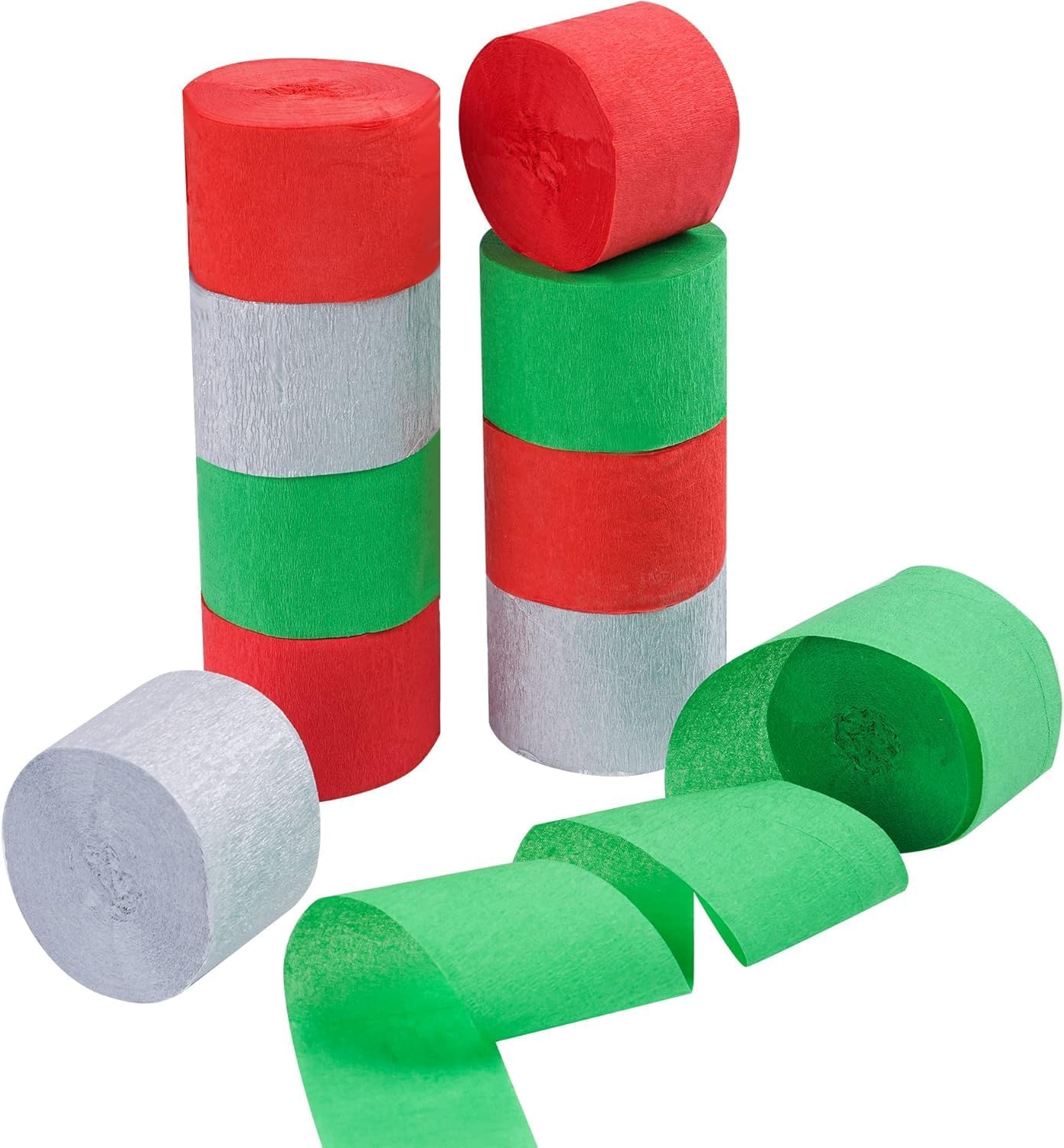 Belerry 10 Rolls Party Decorations Christmas Crepe Paper Streamers ...