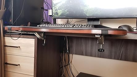 Amazon.com : FUZADEL Ergonomic Desk Extender Clamp On Desk Extension ...