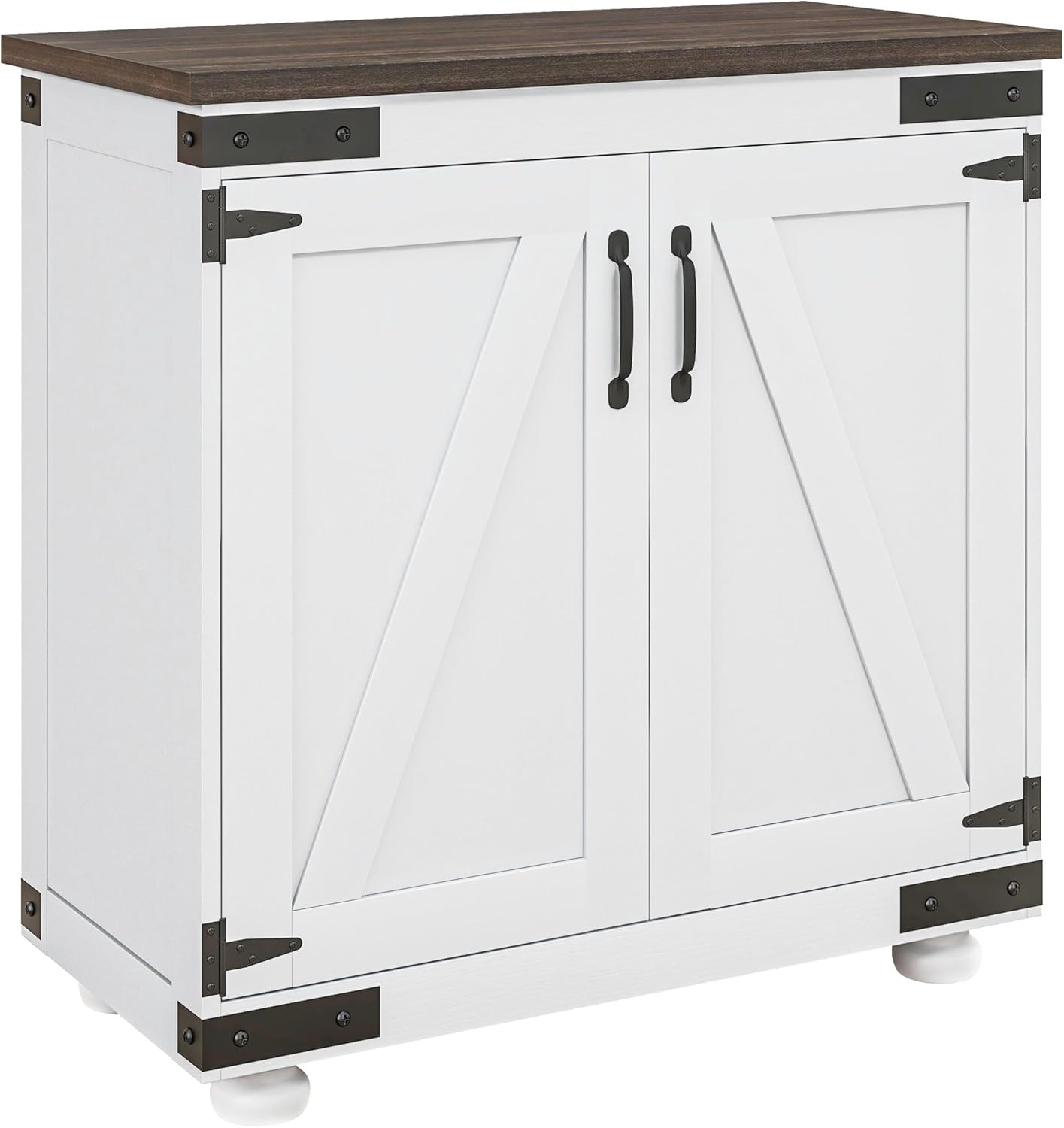 Amazon.com - HOMCOM Farmhouse Sideboard Cabinet with Barn Doors ...