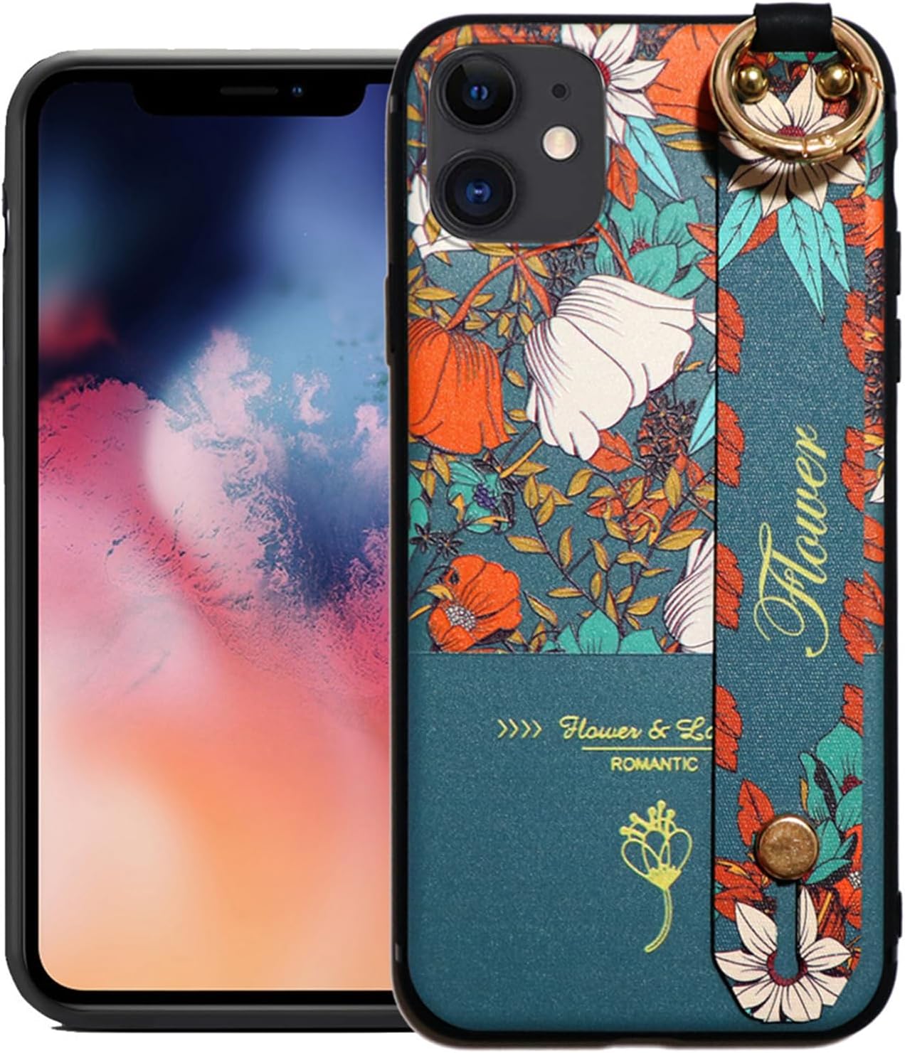 Amazon.com: siduater Hand Strap Holder Case for 6.1" iPhone 11 with ...