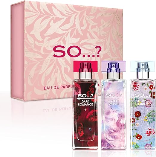 SO…? Premium Womens Perfume Gift Set, Sorbet Dream, Dark Romance ...