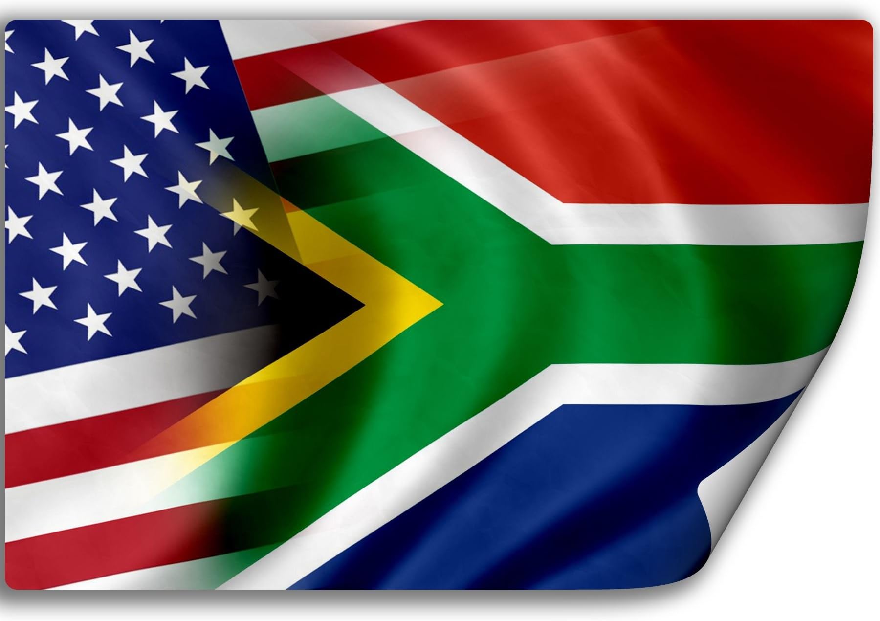 Amazon.com: Two Pack South African Flag Sticker Decal Self Adhesive ...
