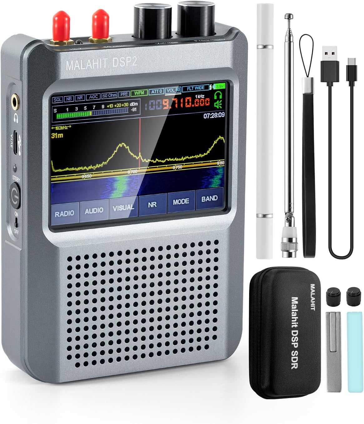 AURSINC Latest V2.4 Malahit DSP2 SDR Radio Receiver, Shortwave Radio ...