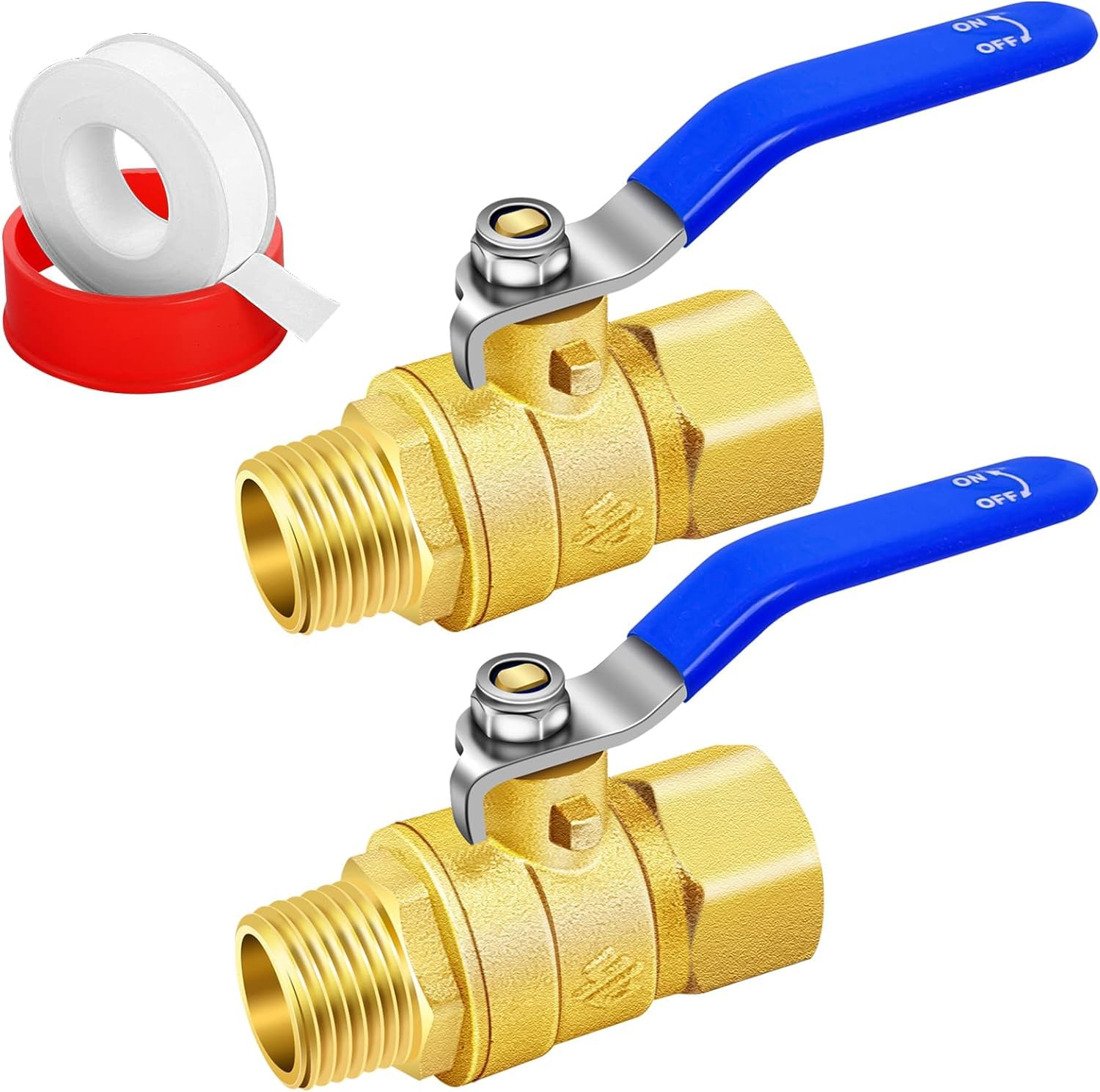 Buy FANOVO 1 INCH Full Port Ball Valves Kit, 1'' NPT Full Bore Ball ...