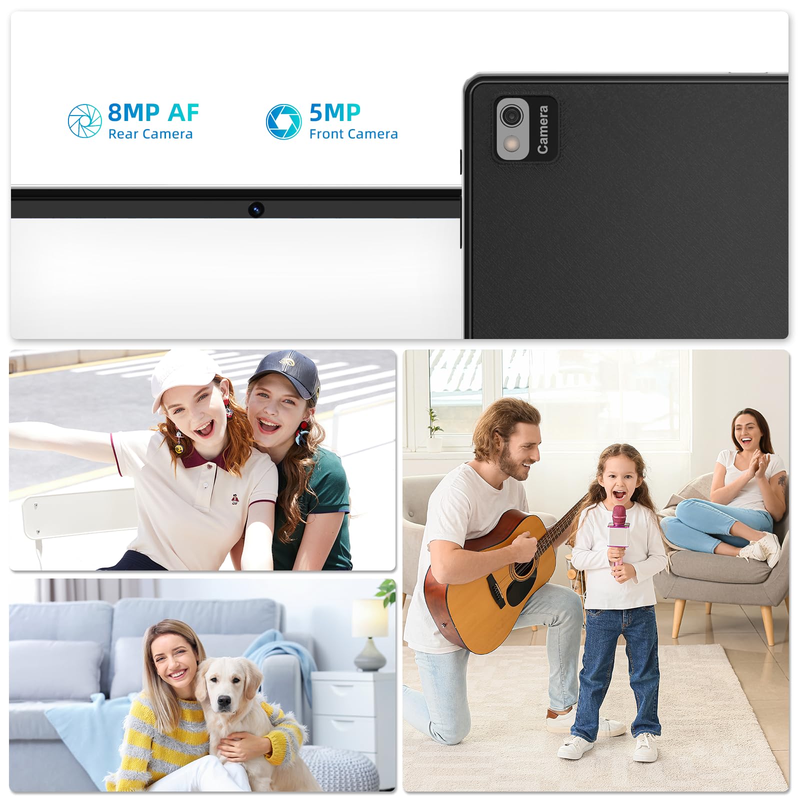 Snapklik.com : SGIN Tablet Android 12, 8GB RAM 128GB ROM Octa-Core Processor, 10.1 Inch Tablet