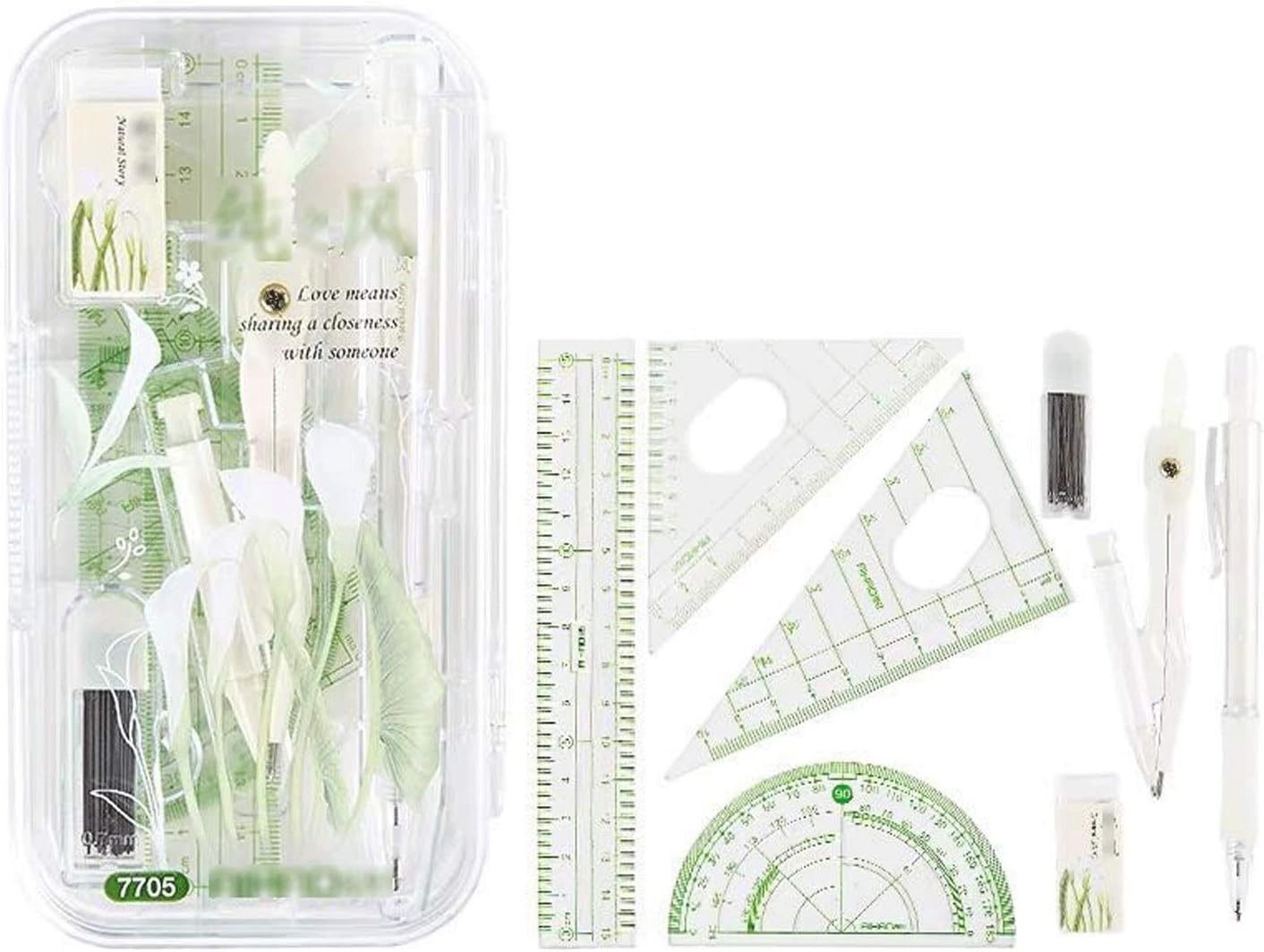 Amazon.com: Compass Geometry Set Student Exam Drawing Tools Math Set ...