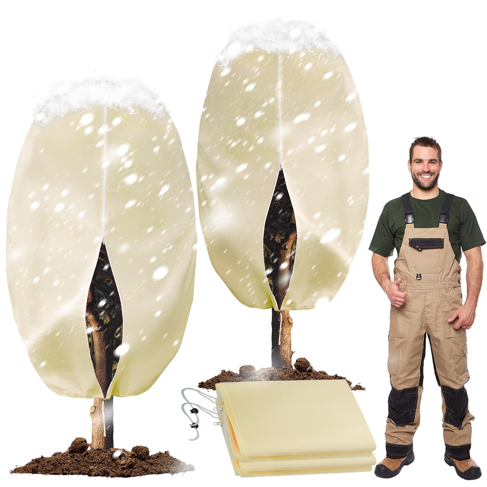 Amazon.com : 2-Pack Large Plant Covers Freeze Protection 7x8.6ft 2.8oz ...