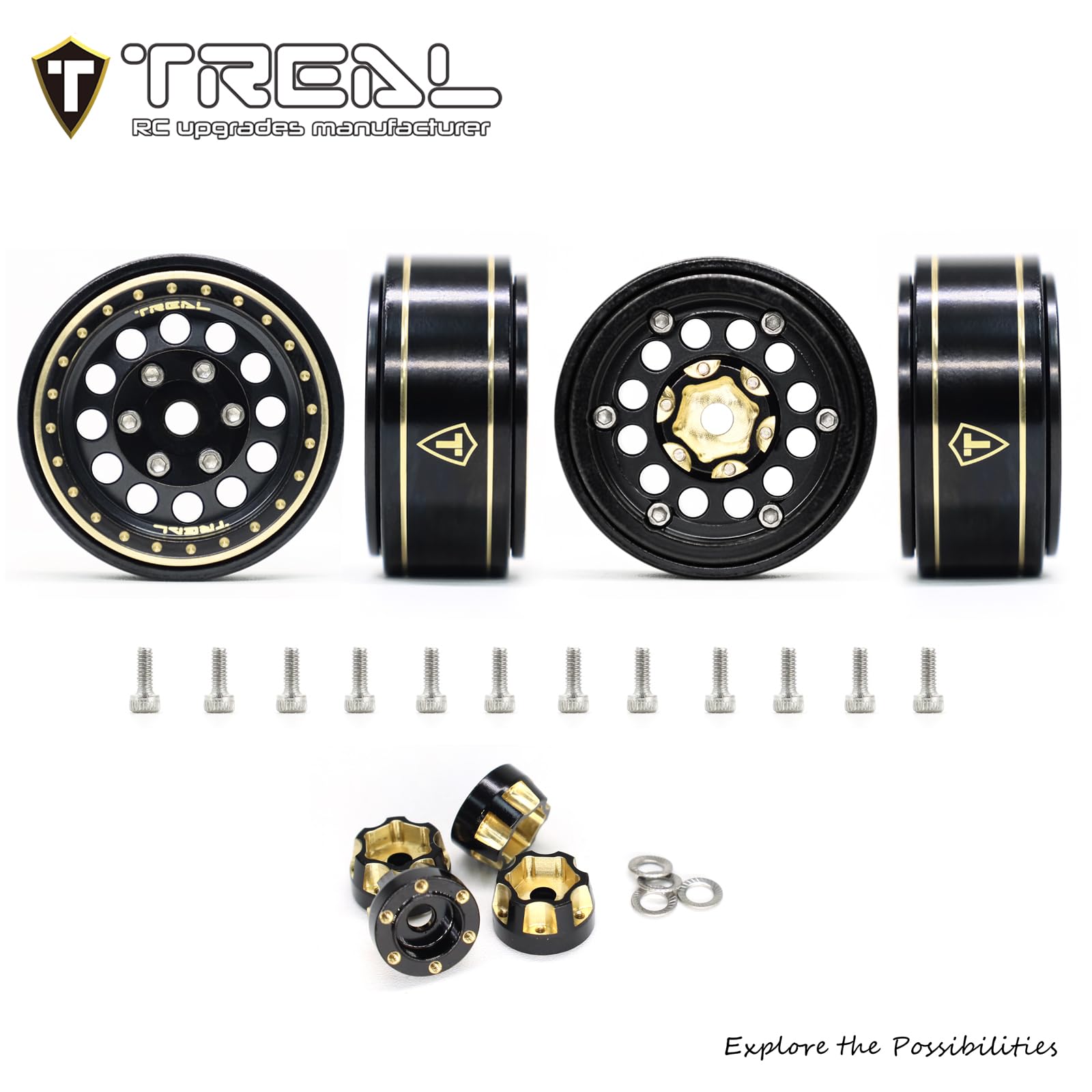 Snapklik.com : TREAL 1.0 Beadlock Wheels Brass Vintage Wheel Rims Heavy ...
