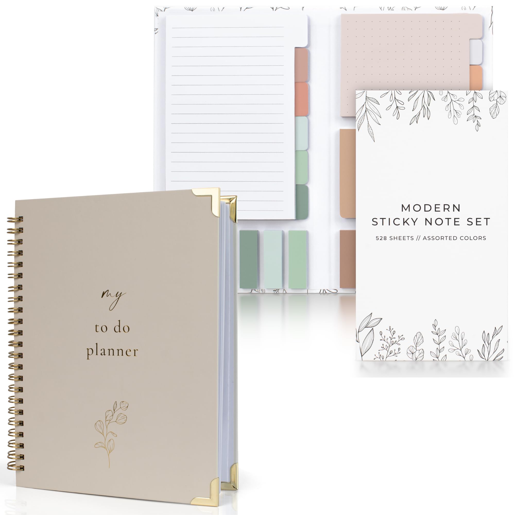 Amazon.com : Simplified to Do List Notbook and Aesthetic Pastel Sticky ...