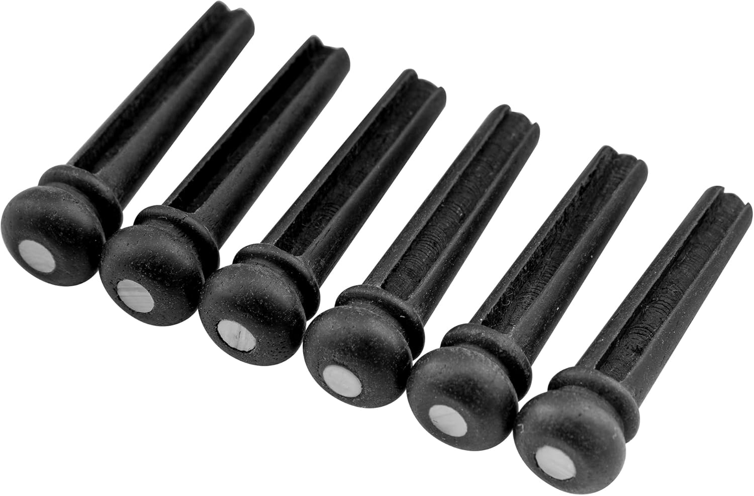 Amazon.com: Musiclily Pro Slotted Ebony Acoustic Guitar Bridge Pins ...