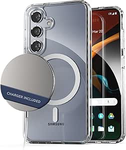 Amazon.com: ENCASED 2-in-1 MAG Case with Wireless Charger for Samsung Galaxy S24 (2024) Magnetic ...