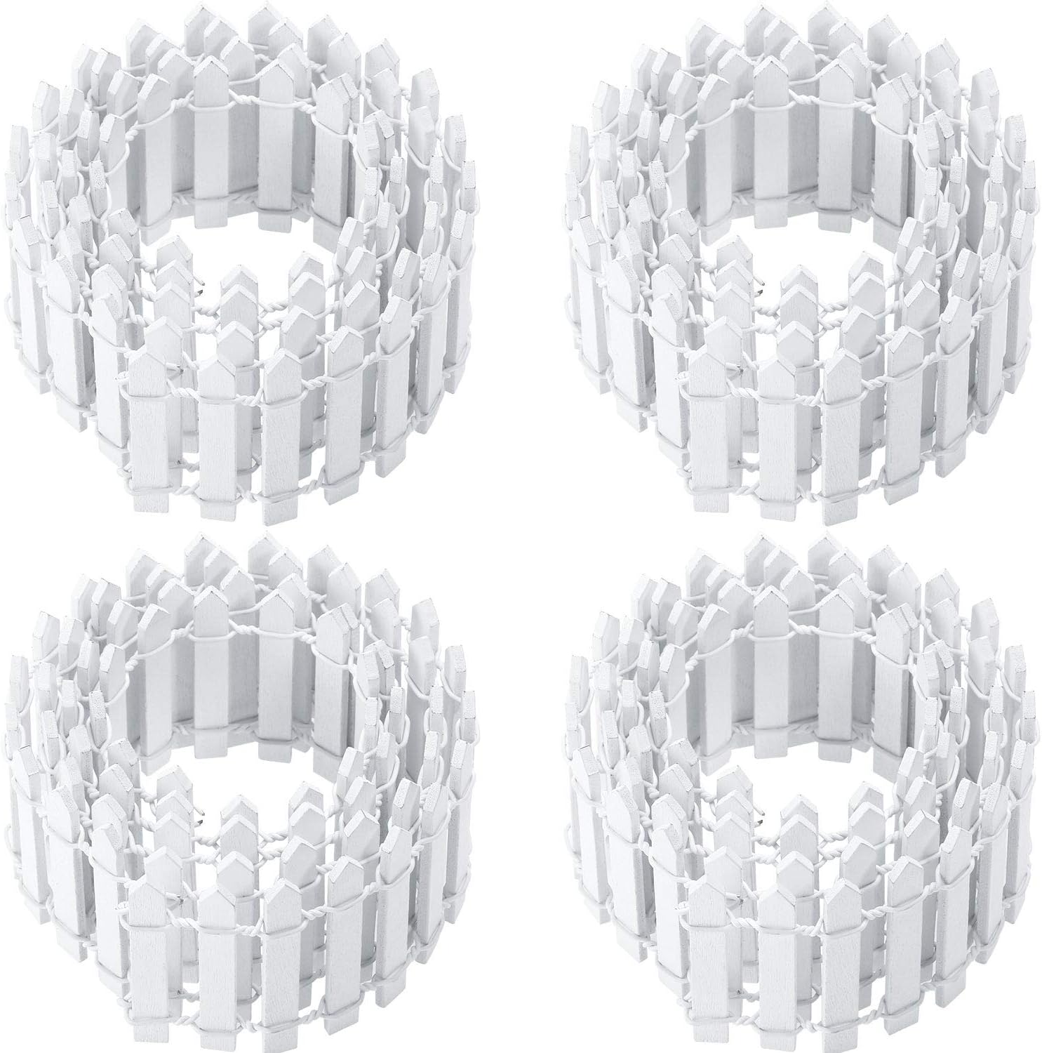 Amazon.com: Beistle 6 Piece Cardstock Paper White Picket Fence Cut Outs ...