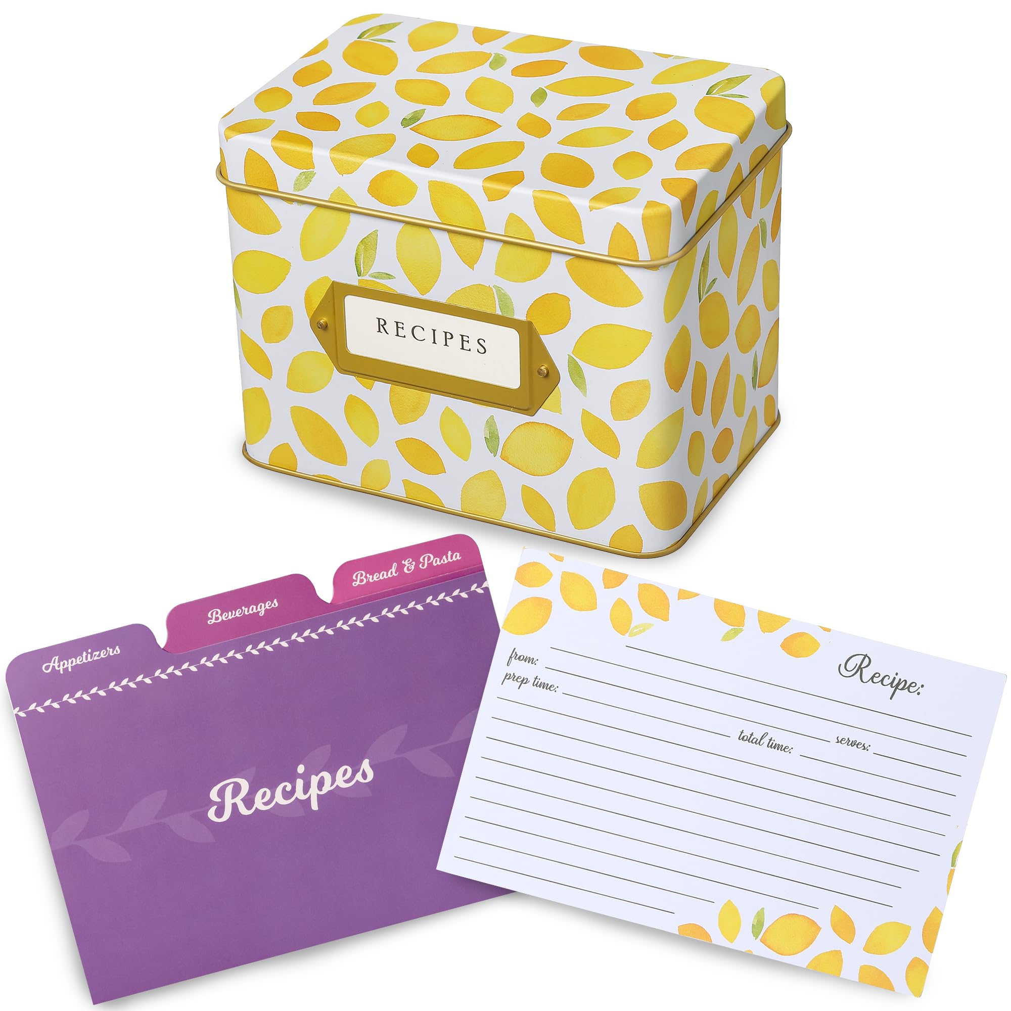 Amazon.com: Jot & Mark Recipe Card Gift Box, 25 4x6 inch Cards, 14 ...
