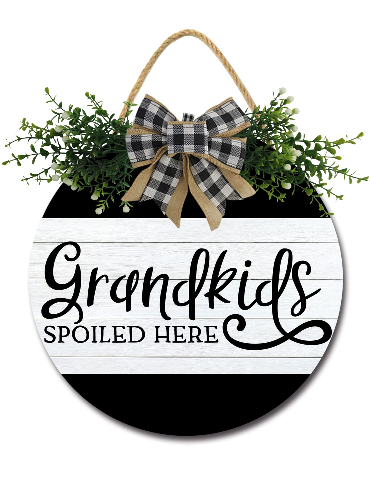 Buy Grandkids Spoiled Here Sign Front Door Porch Decorations, Round ...
