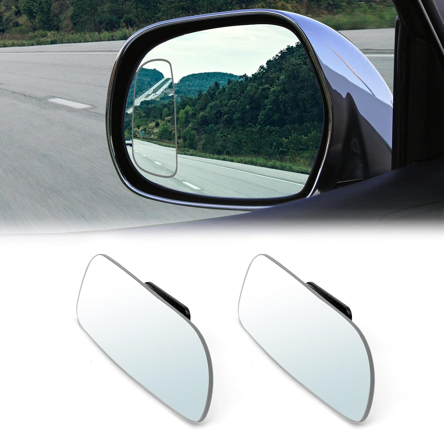 Amazon.com: 2PCS Blind Spot Mirror Frameless HD Glass Convex Rear View ...