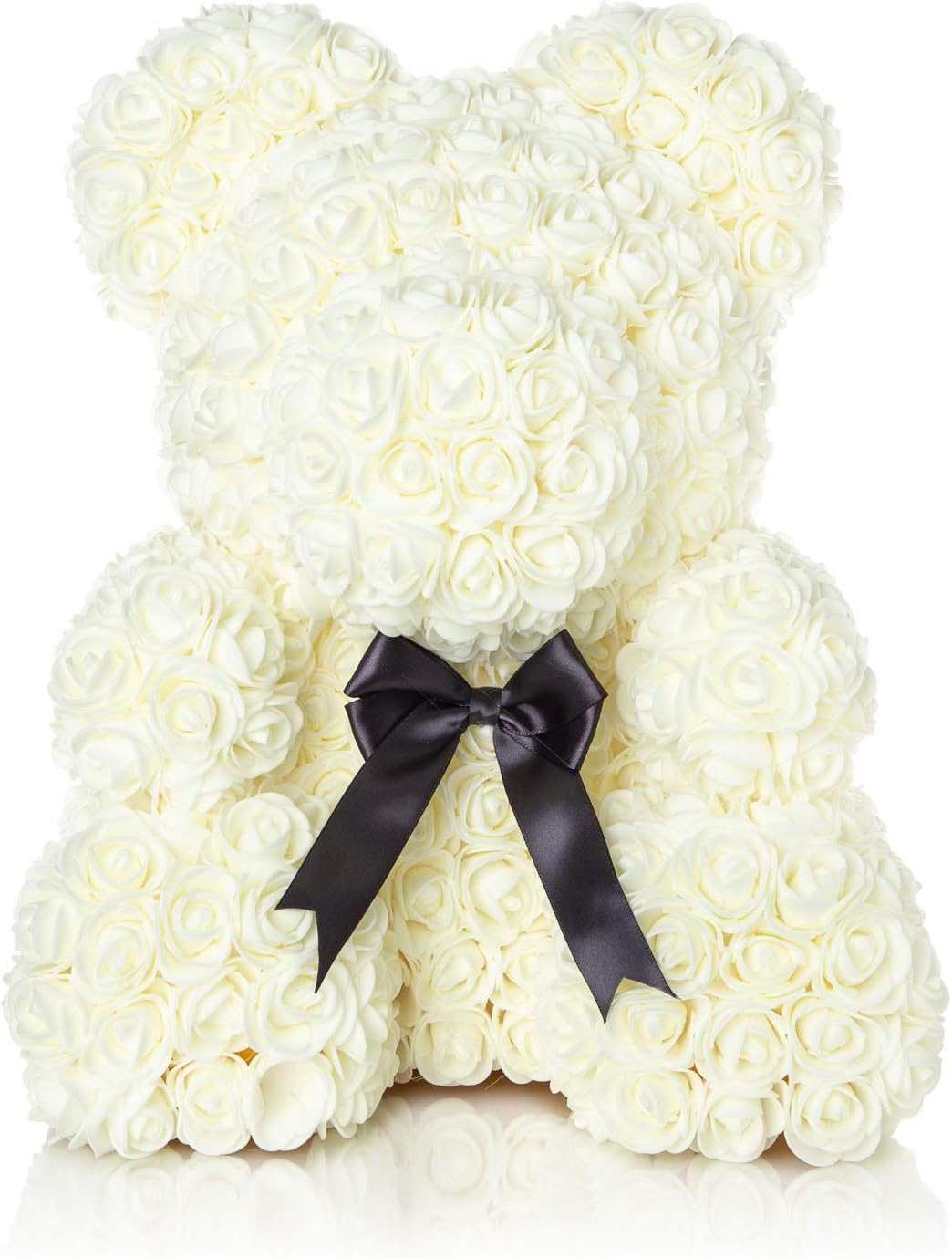 Amazon.com: Happy Everyday Rose Teddy Bear Rose Artificial Flowers ...