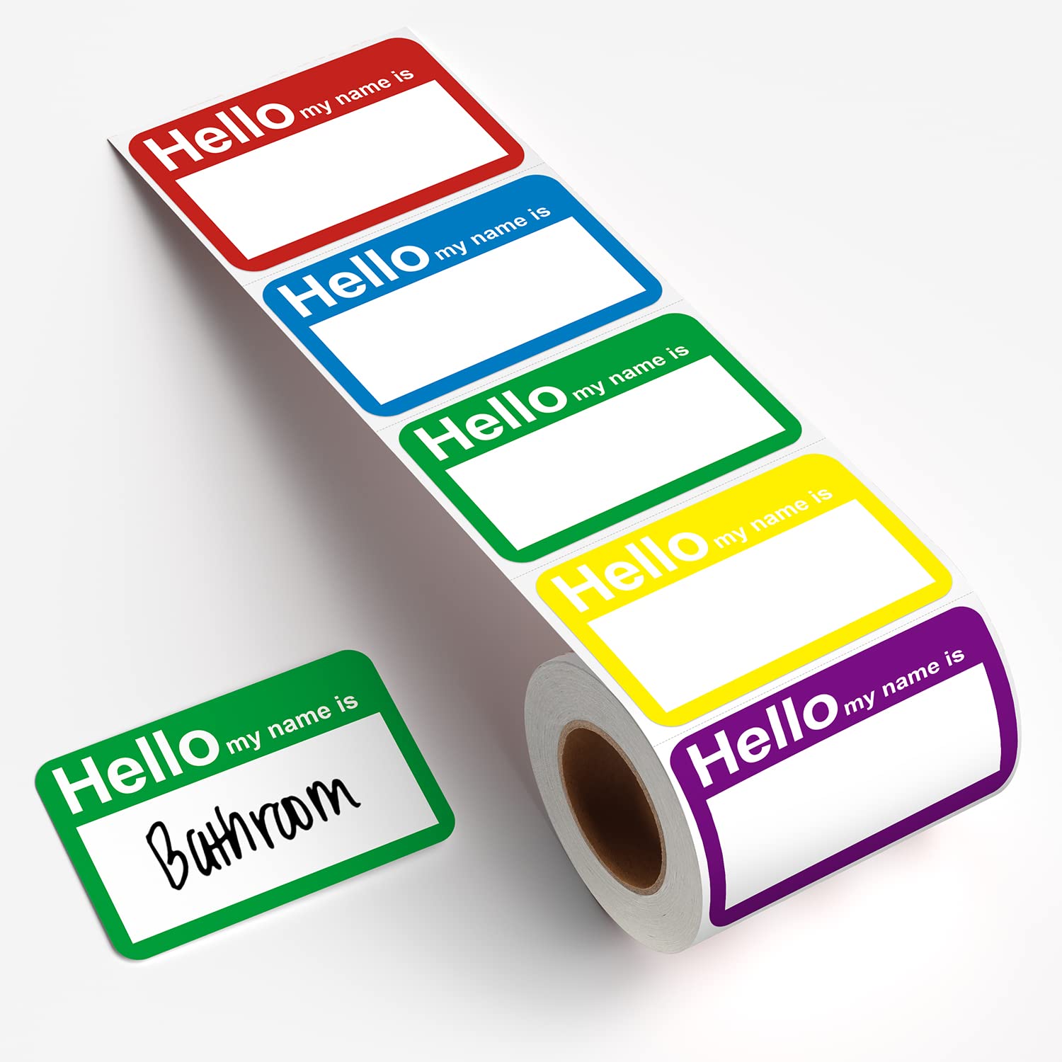 Snapklik.com : Name Tags Labels 400 StickersHello My Name Is5 Colors ...