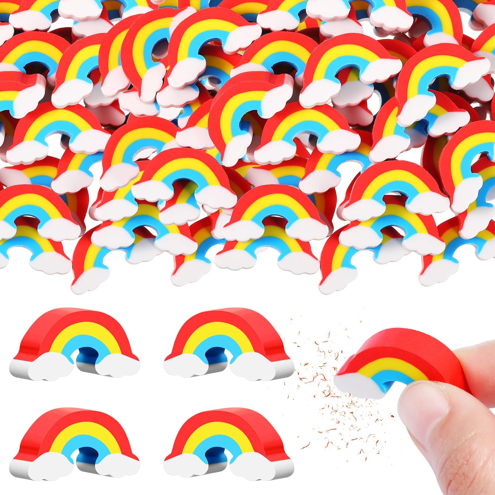 Amazon.com: Mini Rainbow Erasers (bulk set of 300) Great for classroom ...