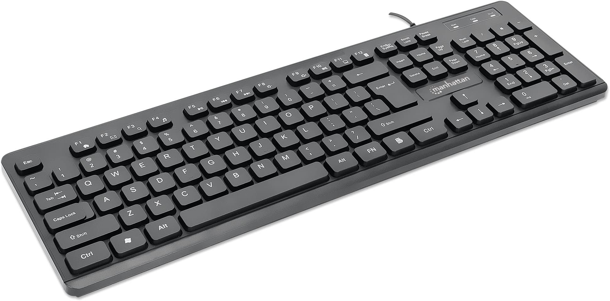 Amazon.com: Amazon Basics Wired Keyboard, Keyboard only (1-Pack), black ...