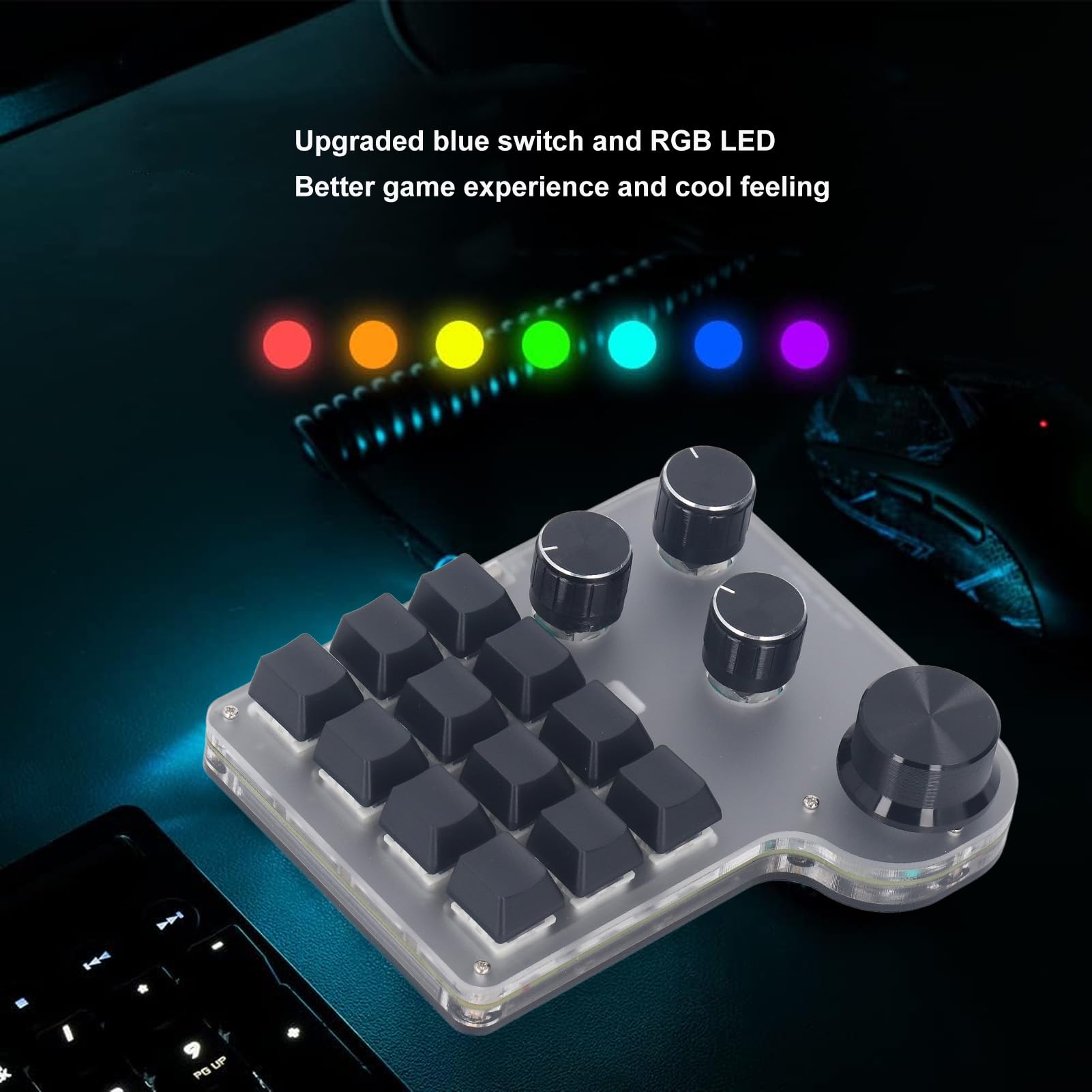 Snapklik.com : Mini Macro Mechanical Gaming Keyboard 12 Keys 4 Knobs ...