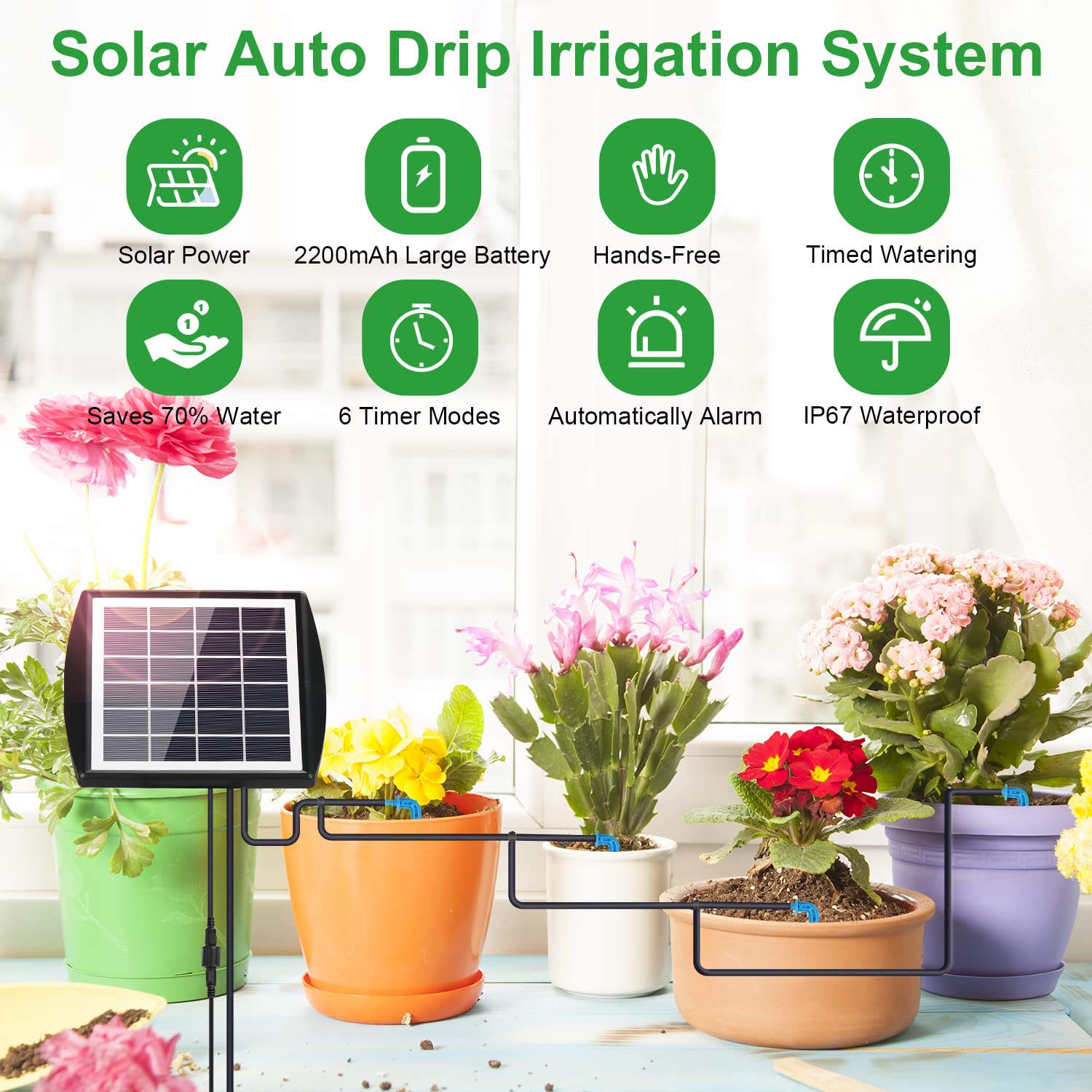 Buy Solar Auto Drip Irrigation Kit System, Fotako Solar Automatic ...