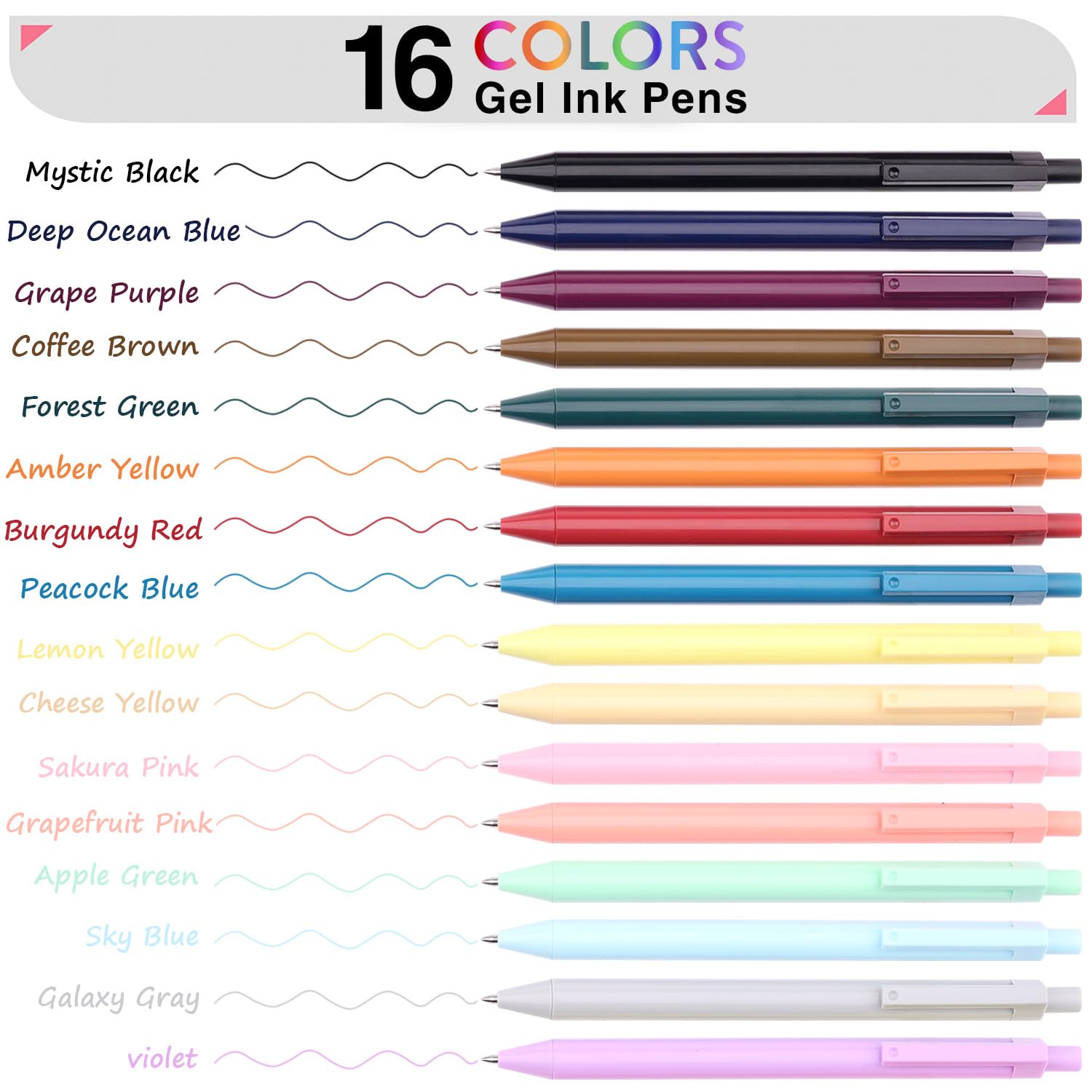 Snapklik.com : Colored Gel Pens For Journaling, 16 Colors Journal Bible ...