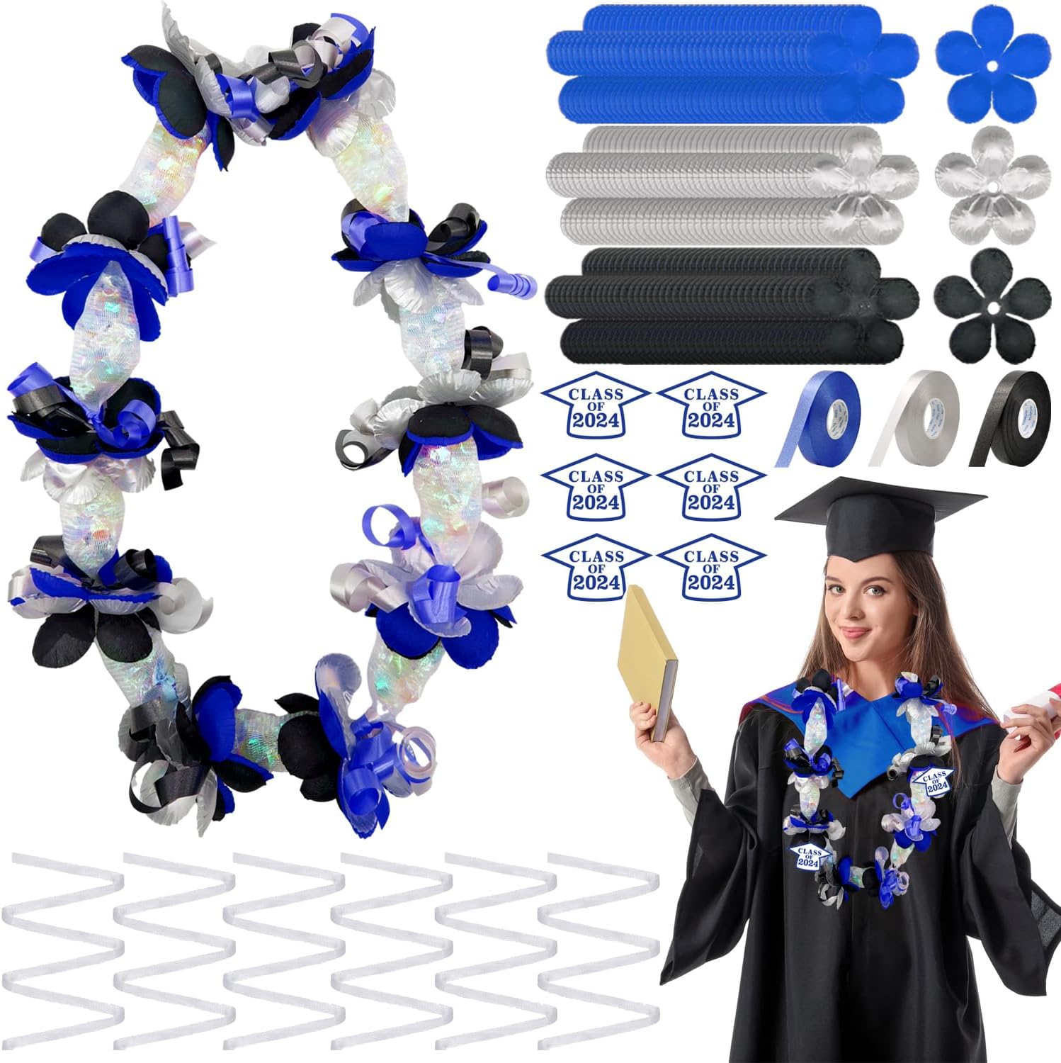 Amazon.com: 6 Pcs Graduation Candy Lei Making Kit Include 6 Pack 5ft ...