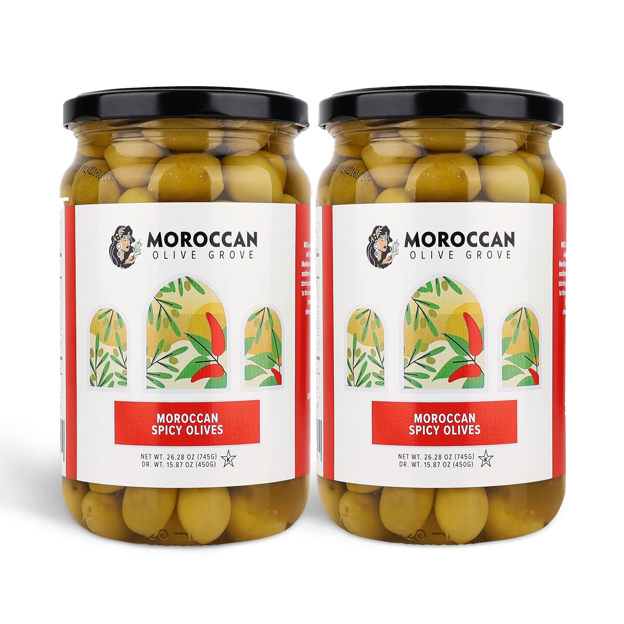 Amazon.com : MOROCCAN OLIVE GROVE - Spicy Olives, Premium Hand-Picked ...