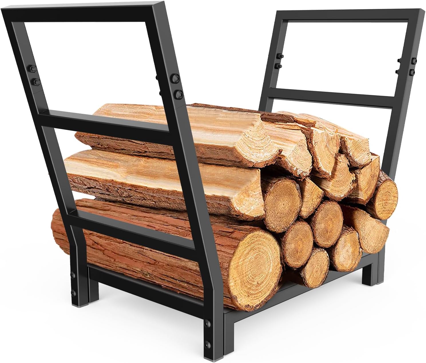 Amazon.com : MOFEEZ Firewood Rack Outdoor, Heavy Duty Wood Rack Indoor ...